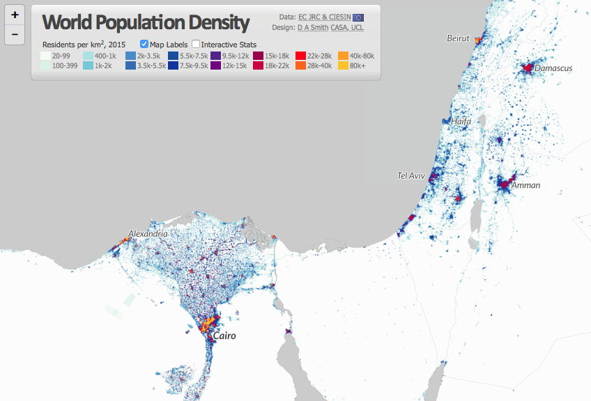 Interactive Via Luminocity3d World Population Density Interactive Map